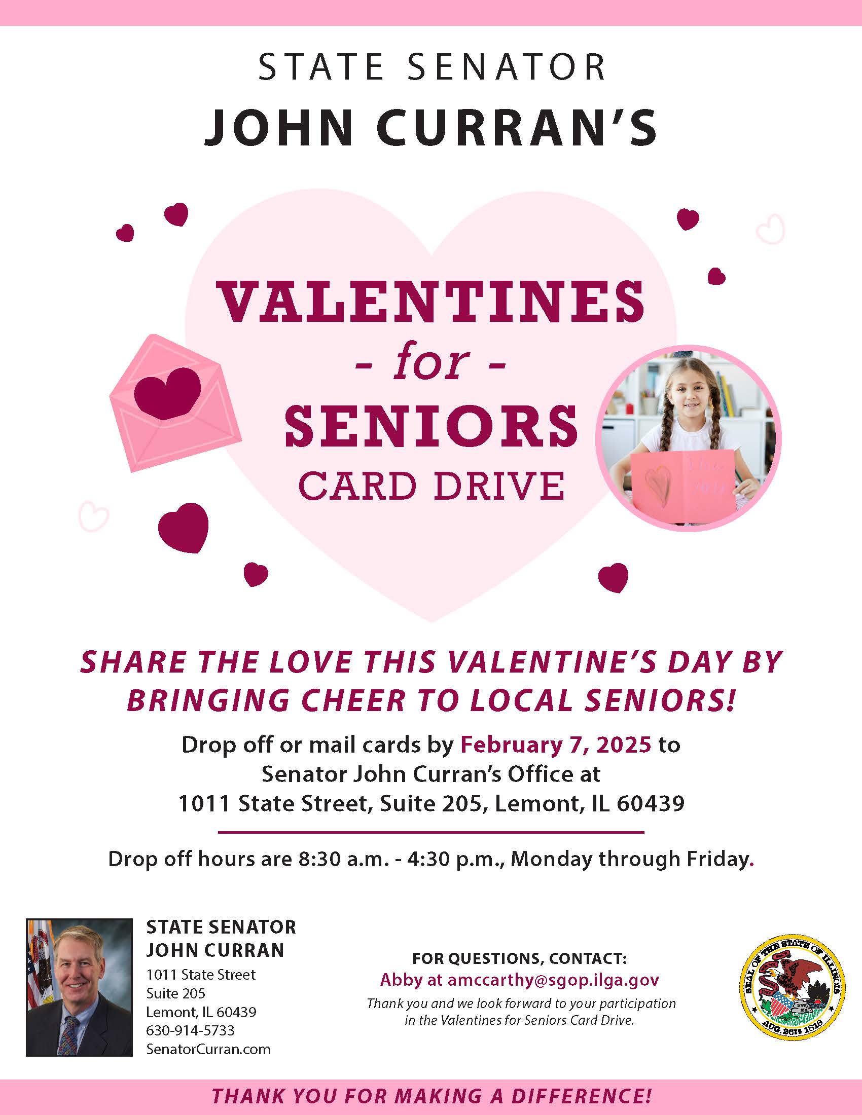 Valentines for Seniors Card Drive - John Curran